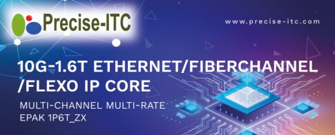 Precise-ITC launches 10G-1.6T Ethernet/FiberChannel/FlexO IP Core