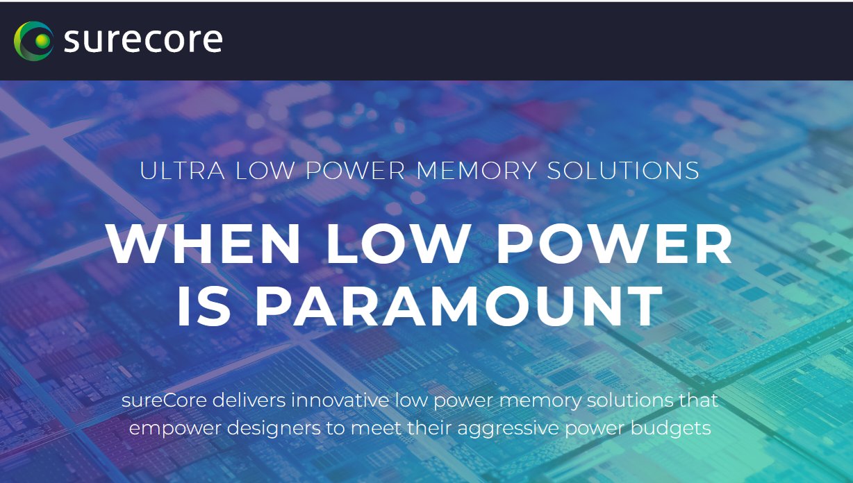 sureCore announces range of off-the-shelf, ultra-low power memory IP to ... sureCore announces range of off-the-shelf, ultra-low power memory IP to ...
