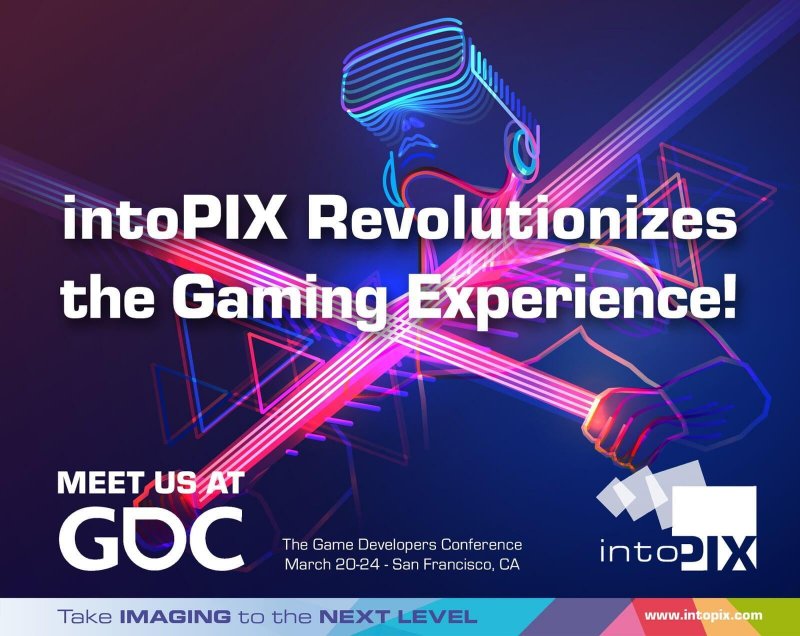 intoPIX revolutionizes the gaming experience at GDC 2023: Image quality BEYOND reality